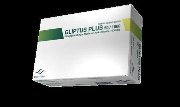 Gliptus Plus 50/1000mg 30 tablets - Order Now | Vezeeta Pharmacy