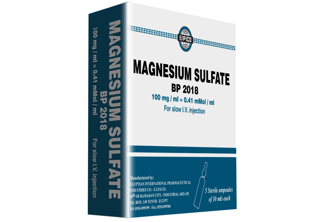 Magnesium Sulphate 100 mg/ ML - 5 Ampoule 10 ML - Order Now | Vezeeta ...