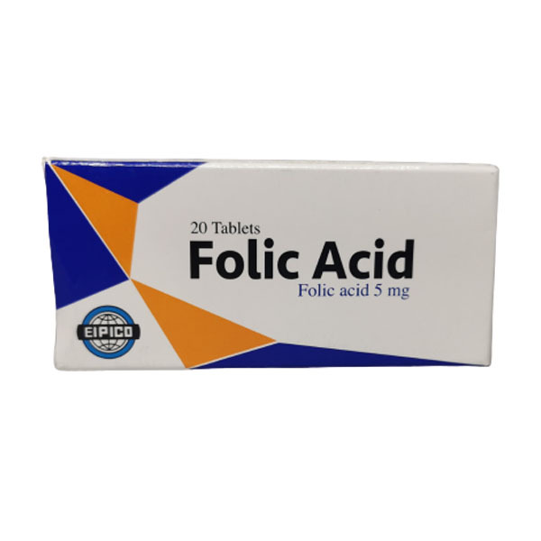 Folic Acid Eipico 5mg 20 tablets - Order Now | Vezeeta Pharmacy
