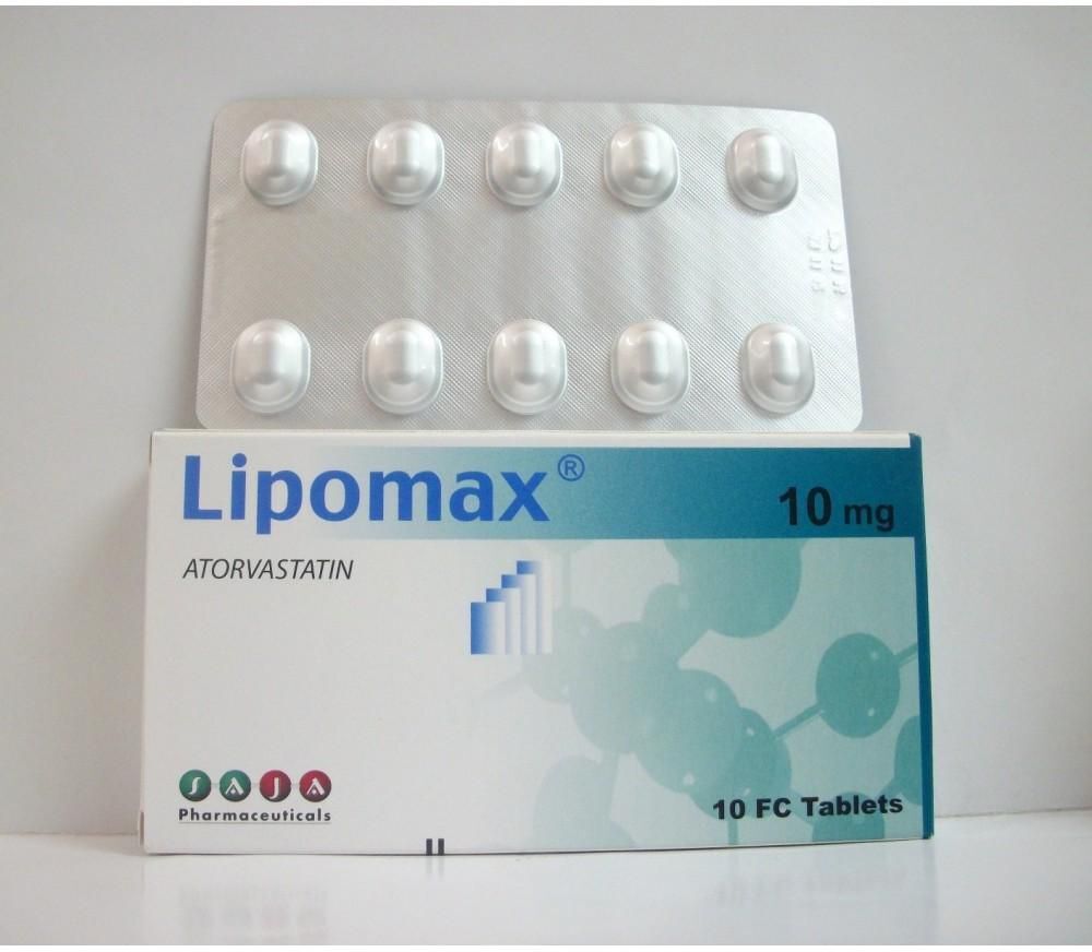 Lipomax 10 mg - 10 F.C. Tablets - Order Now | Vezeeta Pharmacy