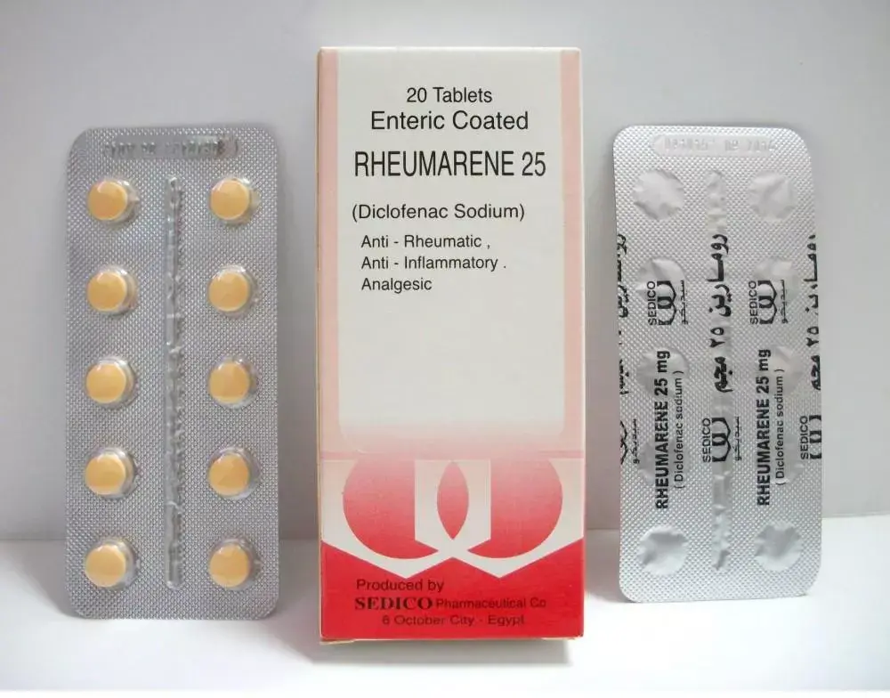 Rheumarene 25 mg 20 e.c. Tablet - Order Now | Vezeeta Pharmacy
